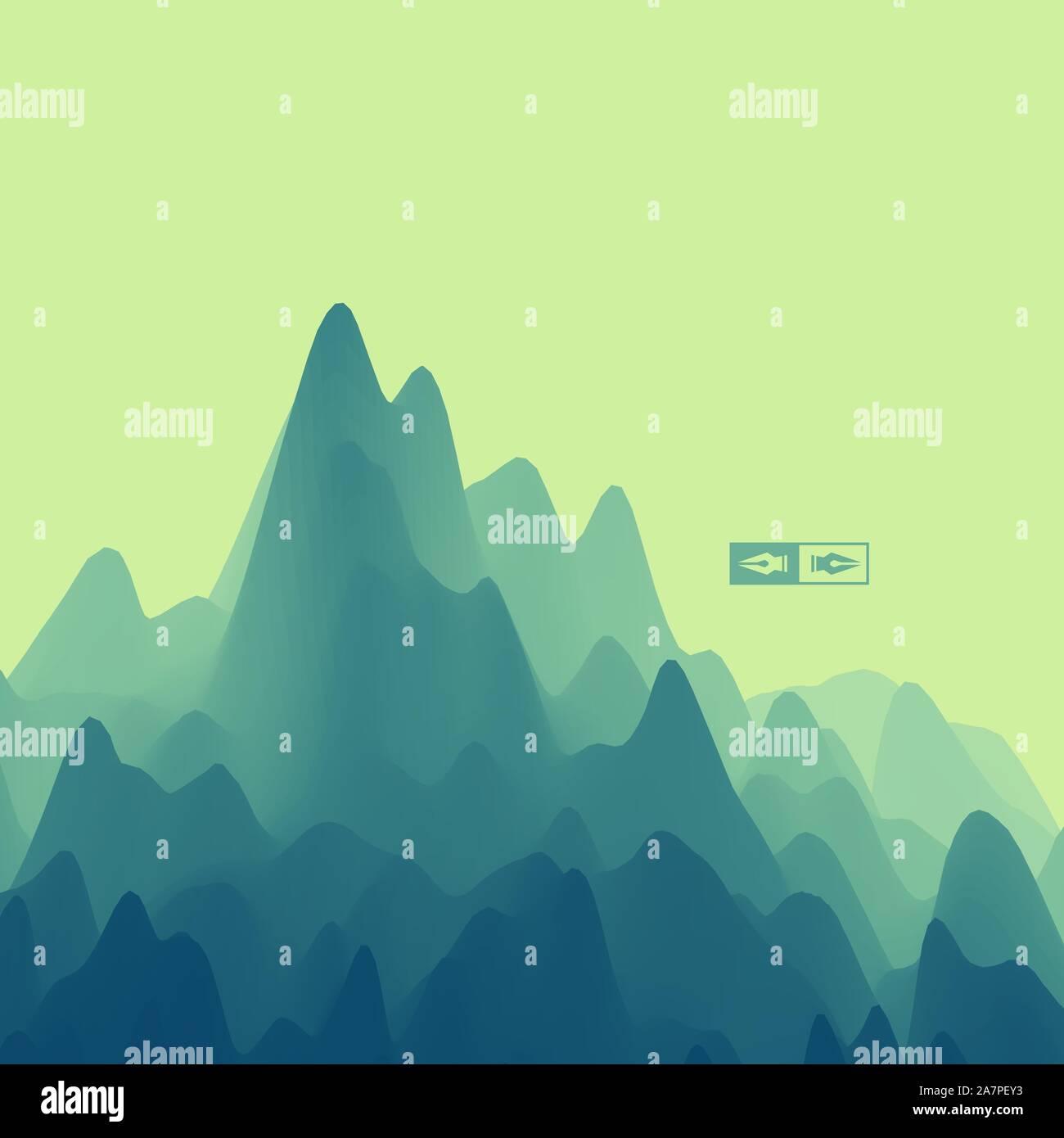 Mountain Landscape. Mountainous Terrain. Vector Illustration. Abstract ...