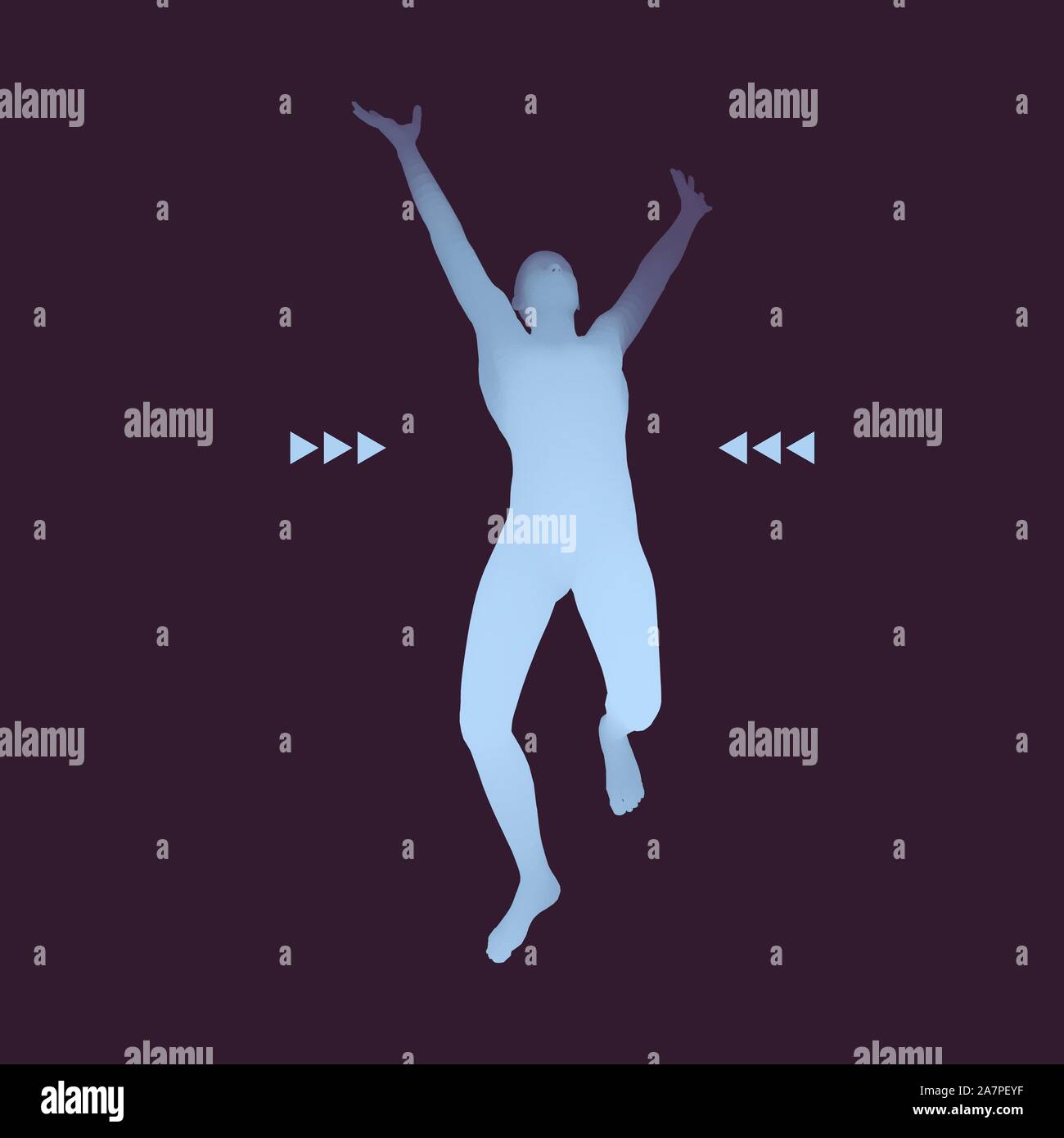 Running Man. Human with arm up. Silhouette for sport championship. The ...