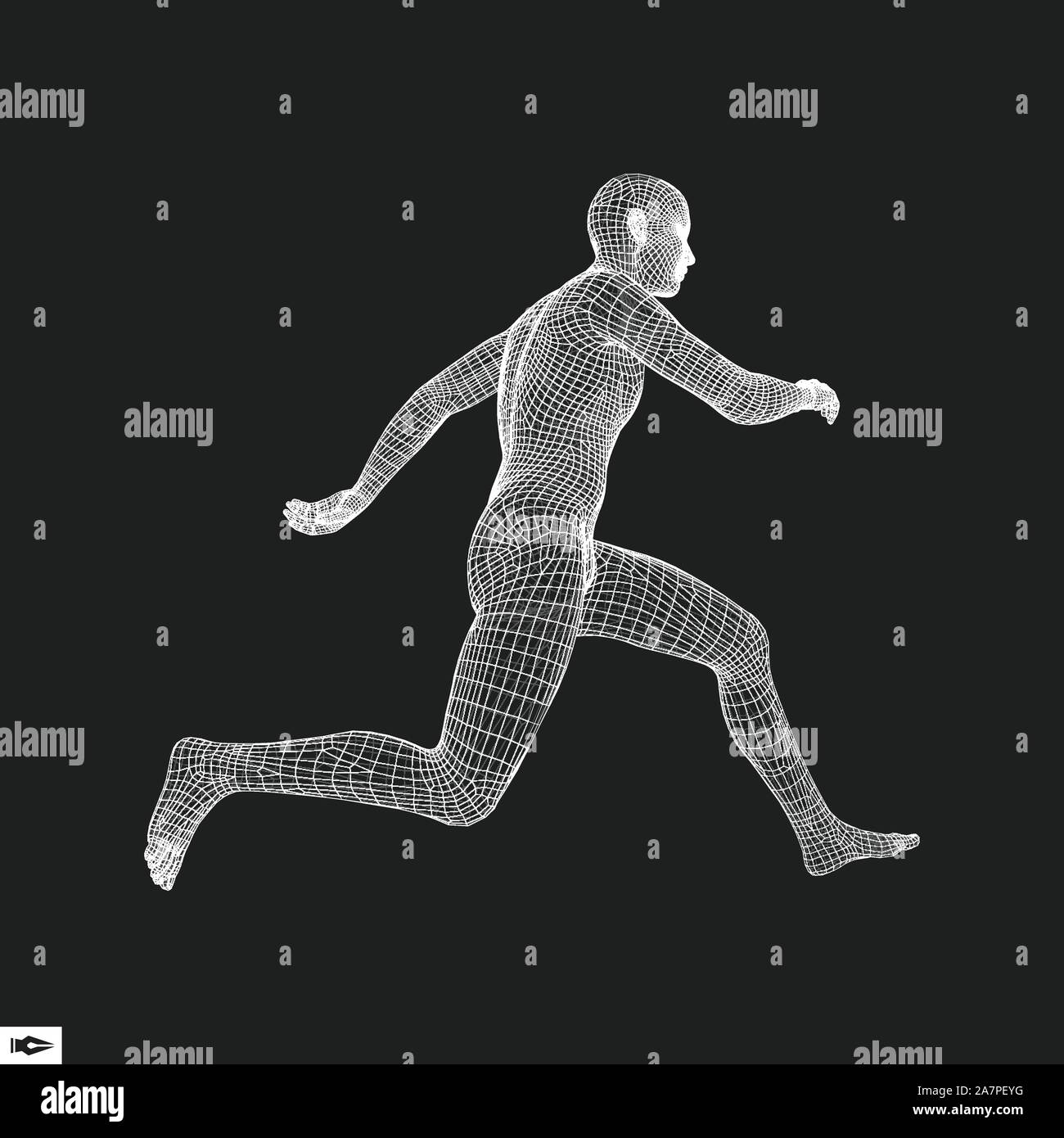 3d Running Man. Design for Sport, Business, Science and Technology ...