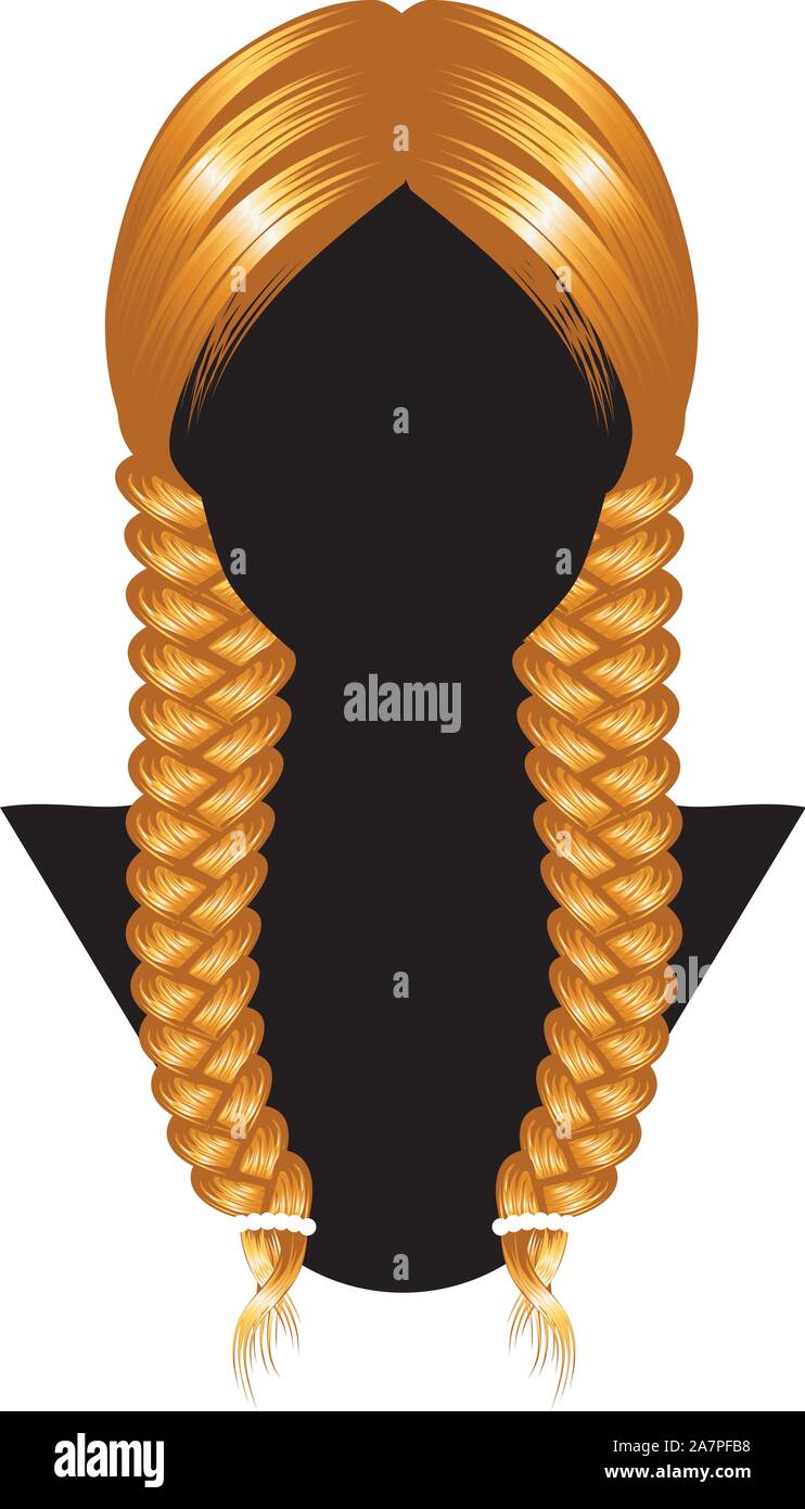 Long tress Stock Vector Images - Alamy