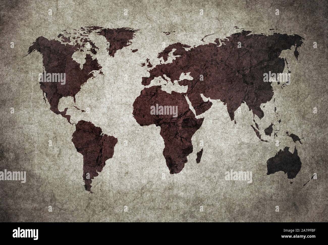 grunge map of the world Stock Photo - Alamy