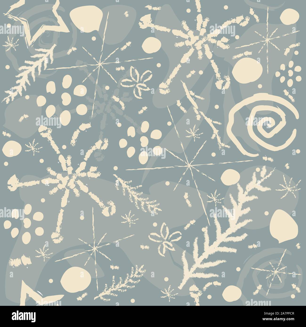 Hand Drawn Seamless Pattern on subtle background. Vector Illustration ...