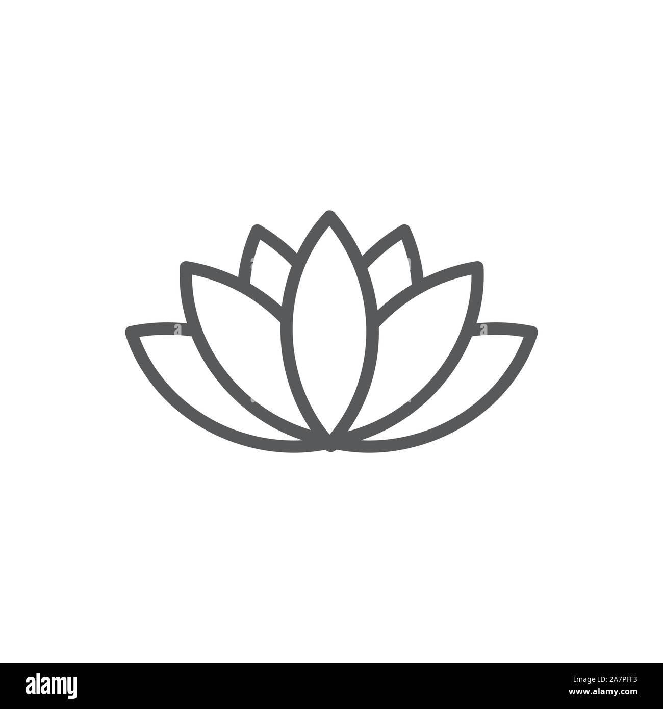 Lotus line icon on white background Stock Vector Image & Art - Alamy