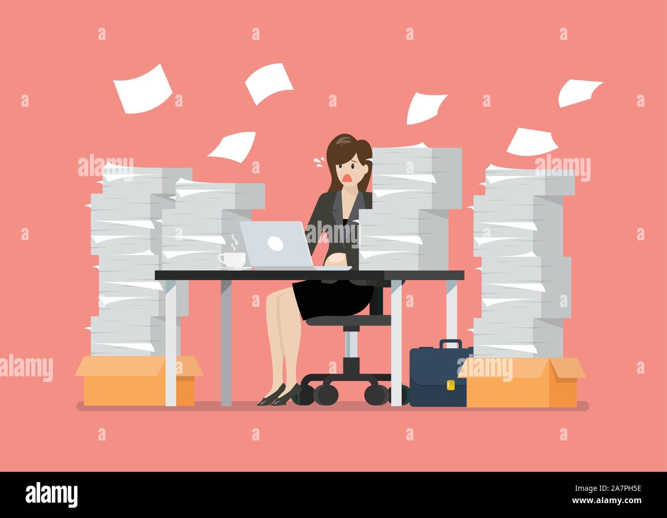 Business table papers Stock Vector Images - Alamy