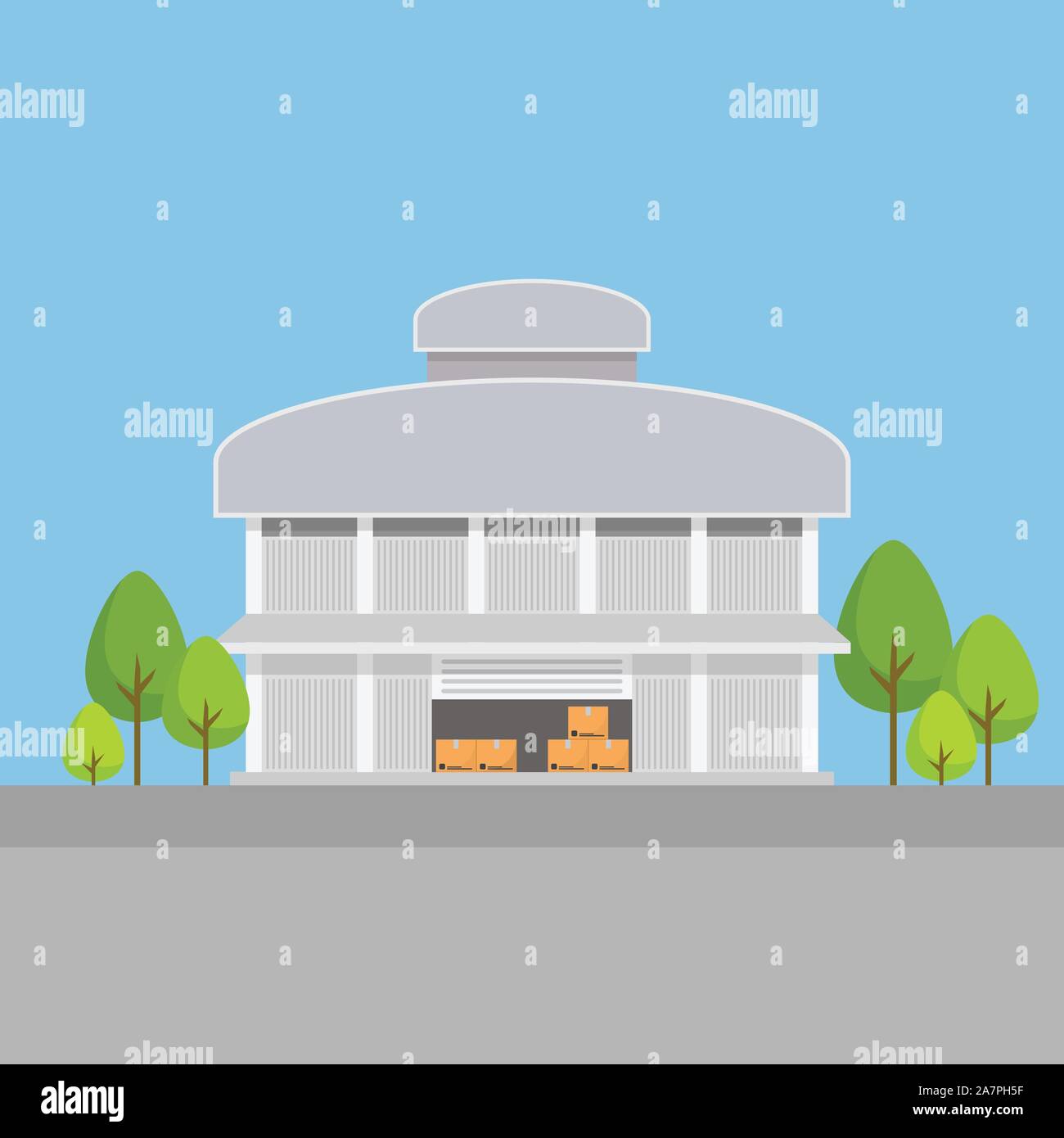 Large commercial building in Stock Vector Images - Alamy