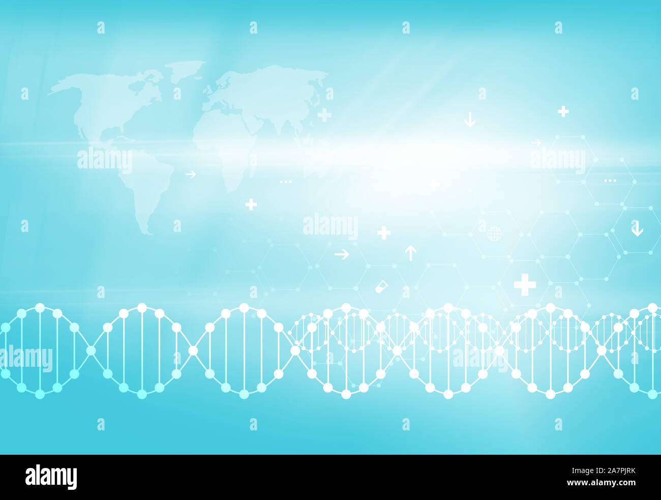 Medical abstract background with DNA sample graph, suitable for ...