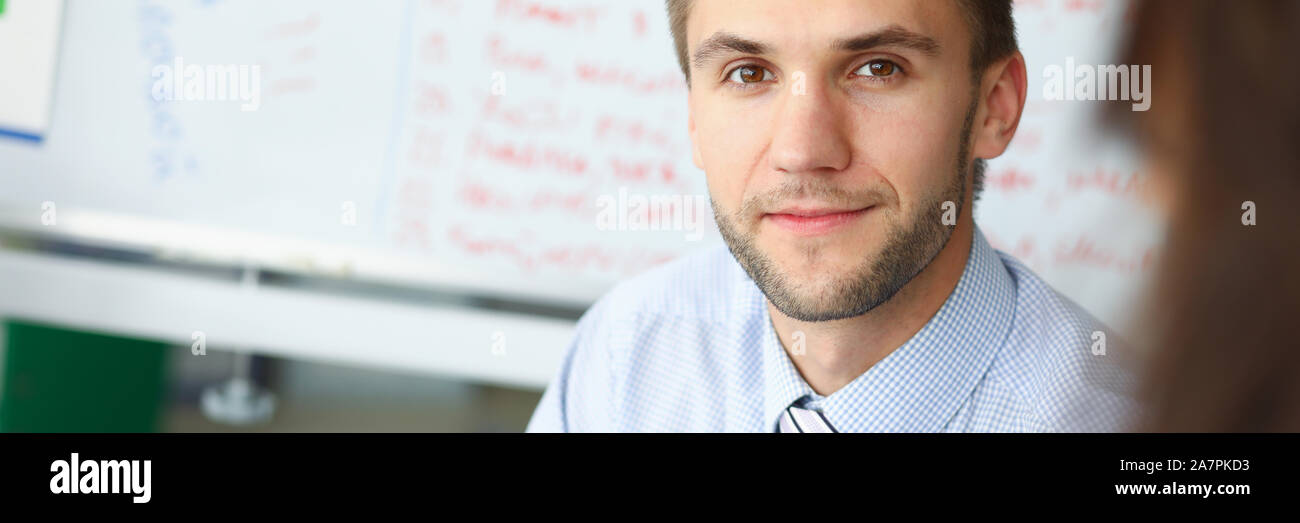 Smart man in office Stock Photo - Alamy