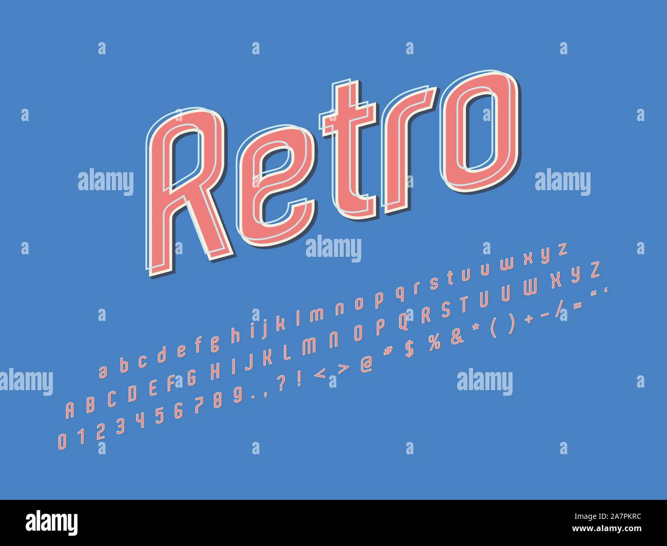 Retro color font and alphabet. Stock vector Stock Vector Image & Art ...