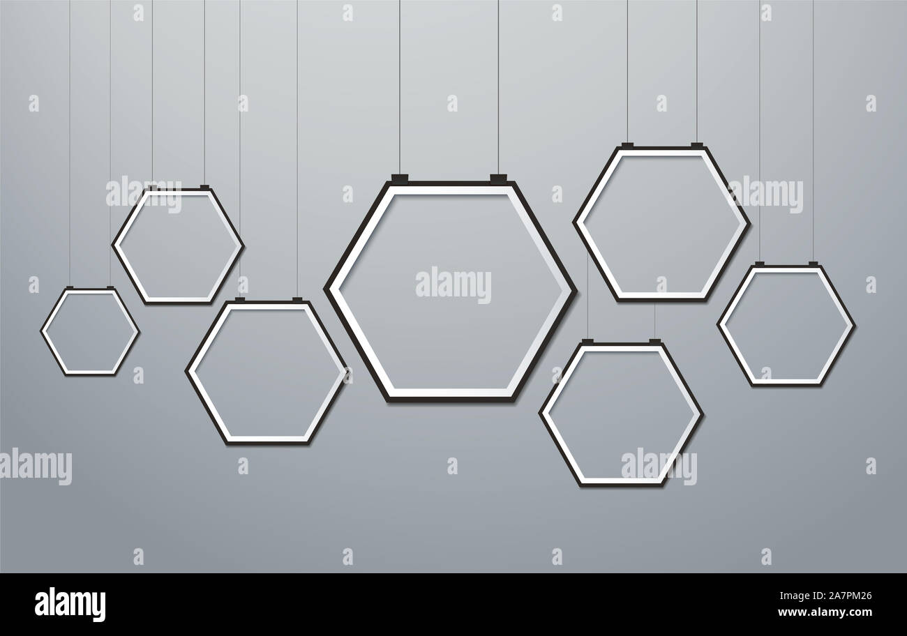 hexagon frame picture background Stock Photo - Alamy