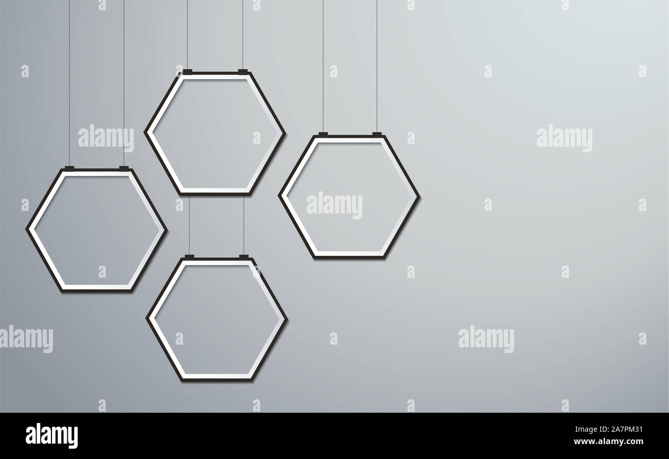 hexagon frame picture background Stock Photo - Alamy