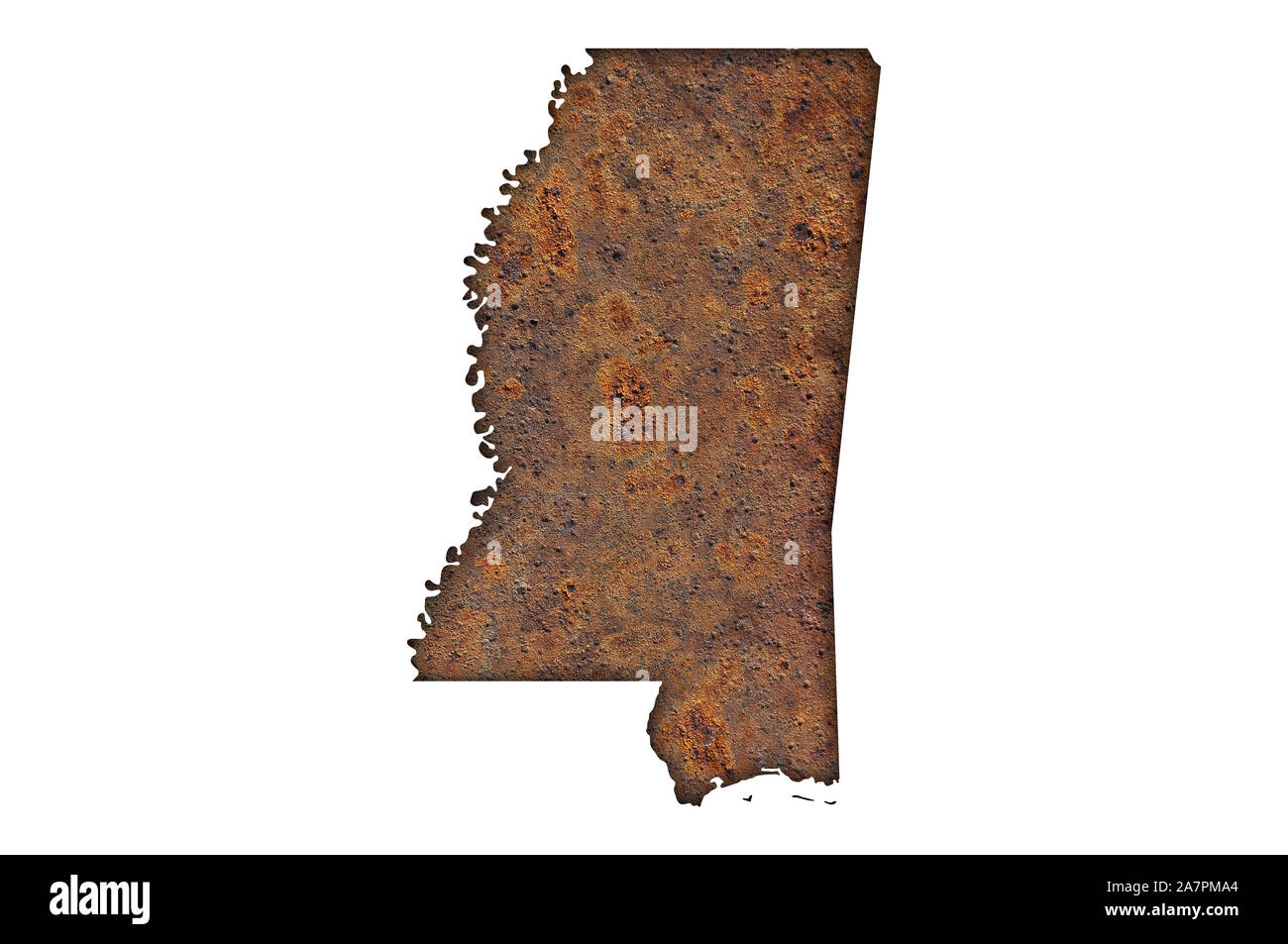 Mississippi map isolated on Cut Out Stock Images & Pictures - Alamy