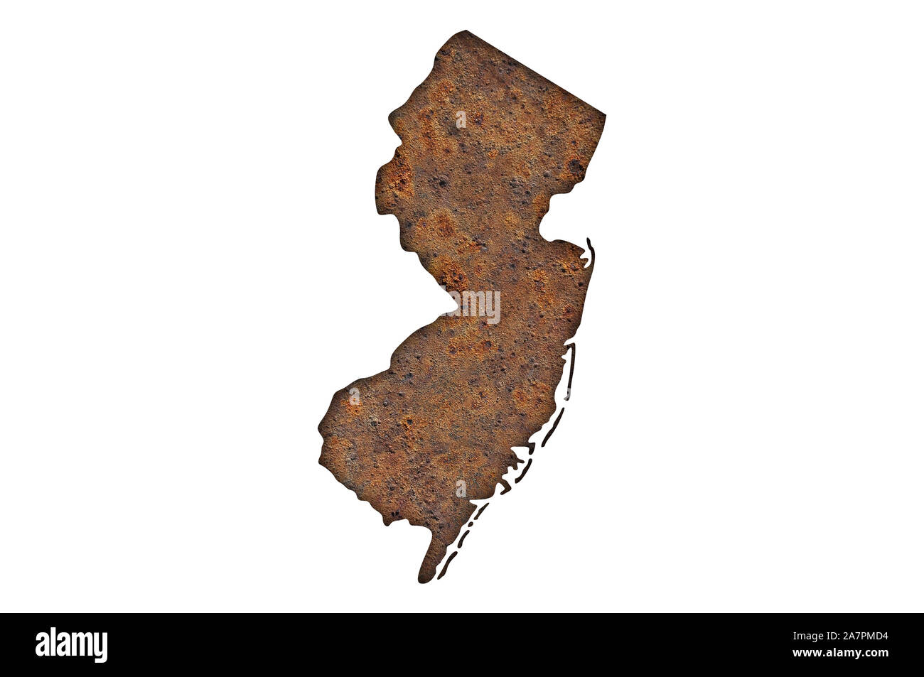 Vintage map of new jersey Cut Out Stock Images & Pictures - Alamy