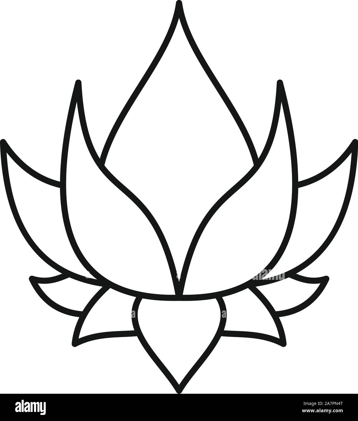 Lotus plant icon. Outline lotus plant vector icon for web design ...