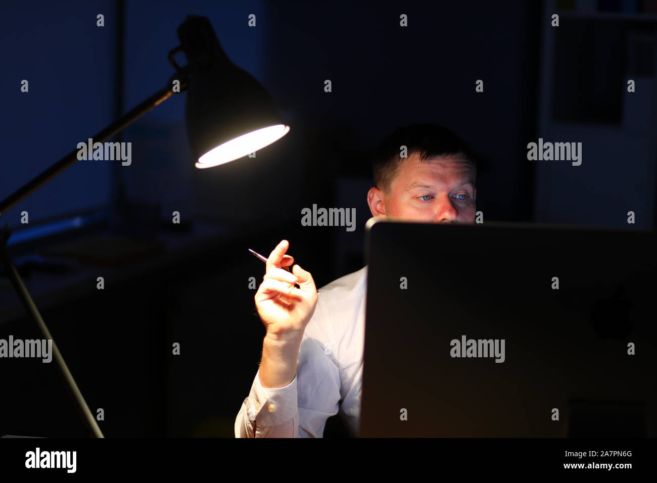 Smart hardworking man Stock Photo - Alamy