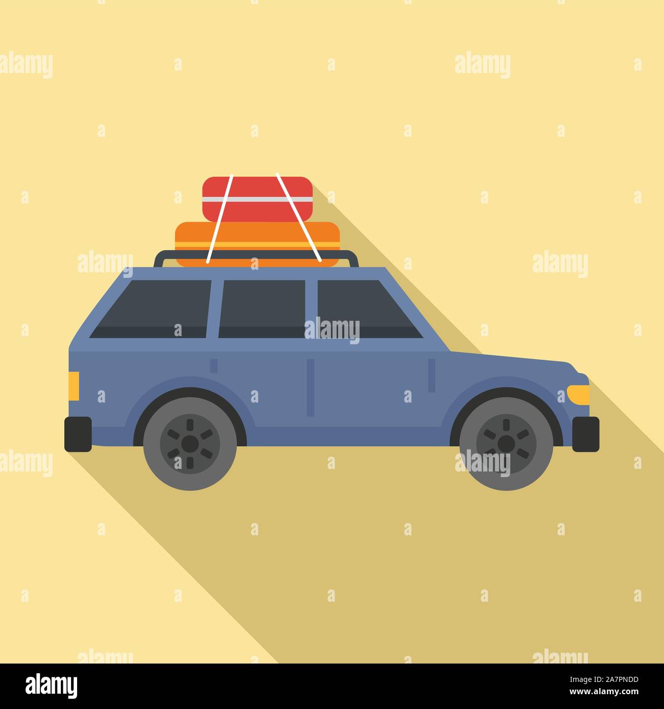Travel car icon. Flat illustration of travel car vector icon for web ...