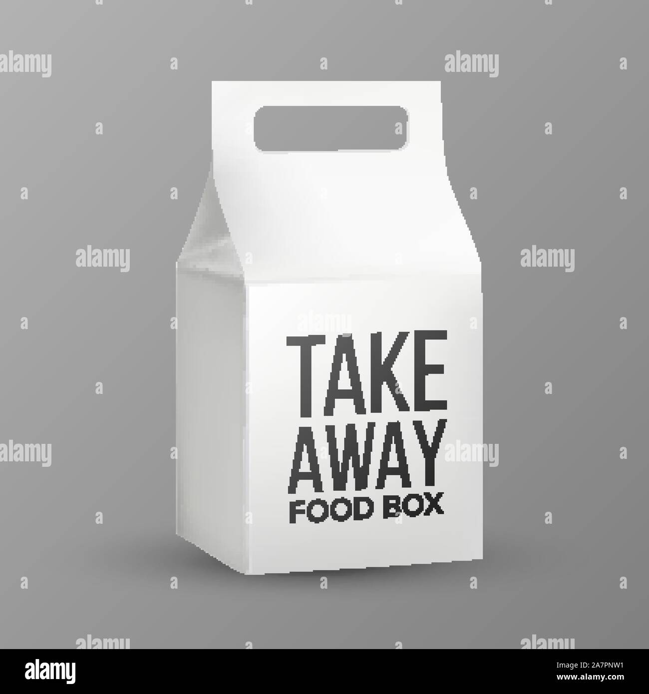 Box With Handle For Transportation Food Vector Stock Vector Image & Art ...