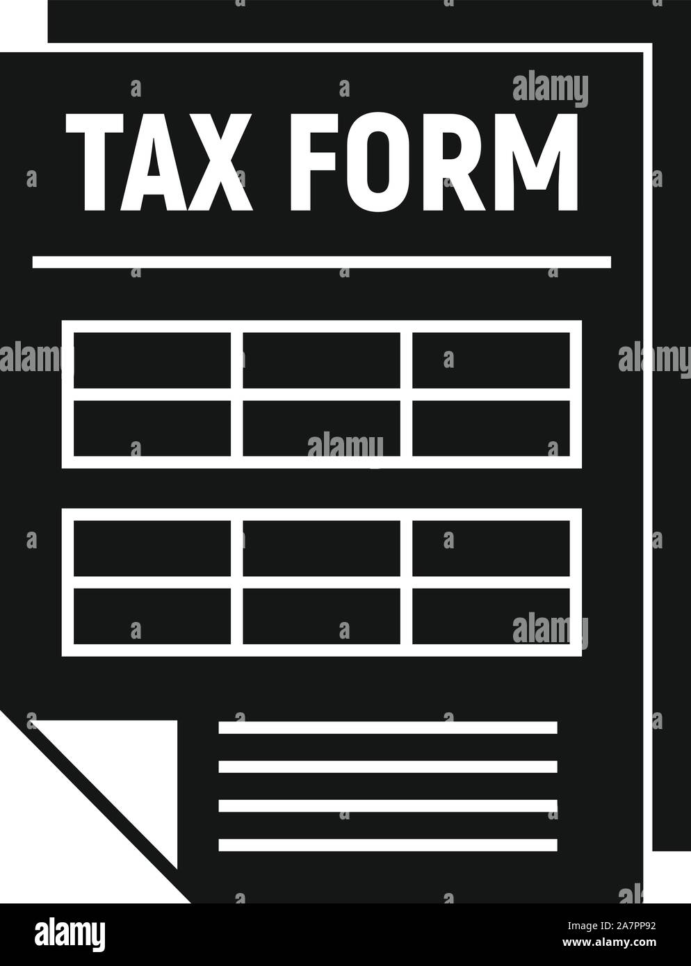 Tax form icon. Simple illustration of tax form vector icon for web ...