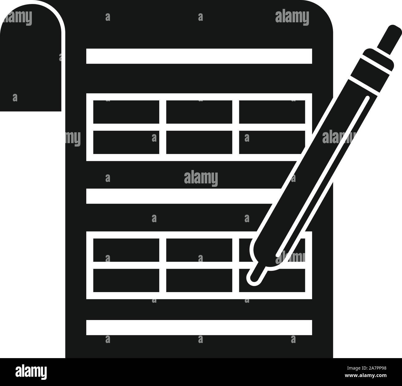 Tax signature icon. Simple illustration of tax signature vector icon ...