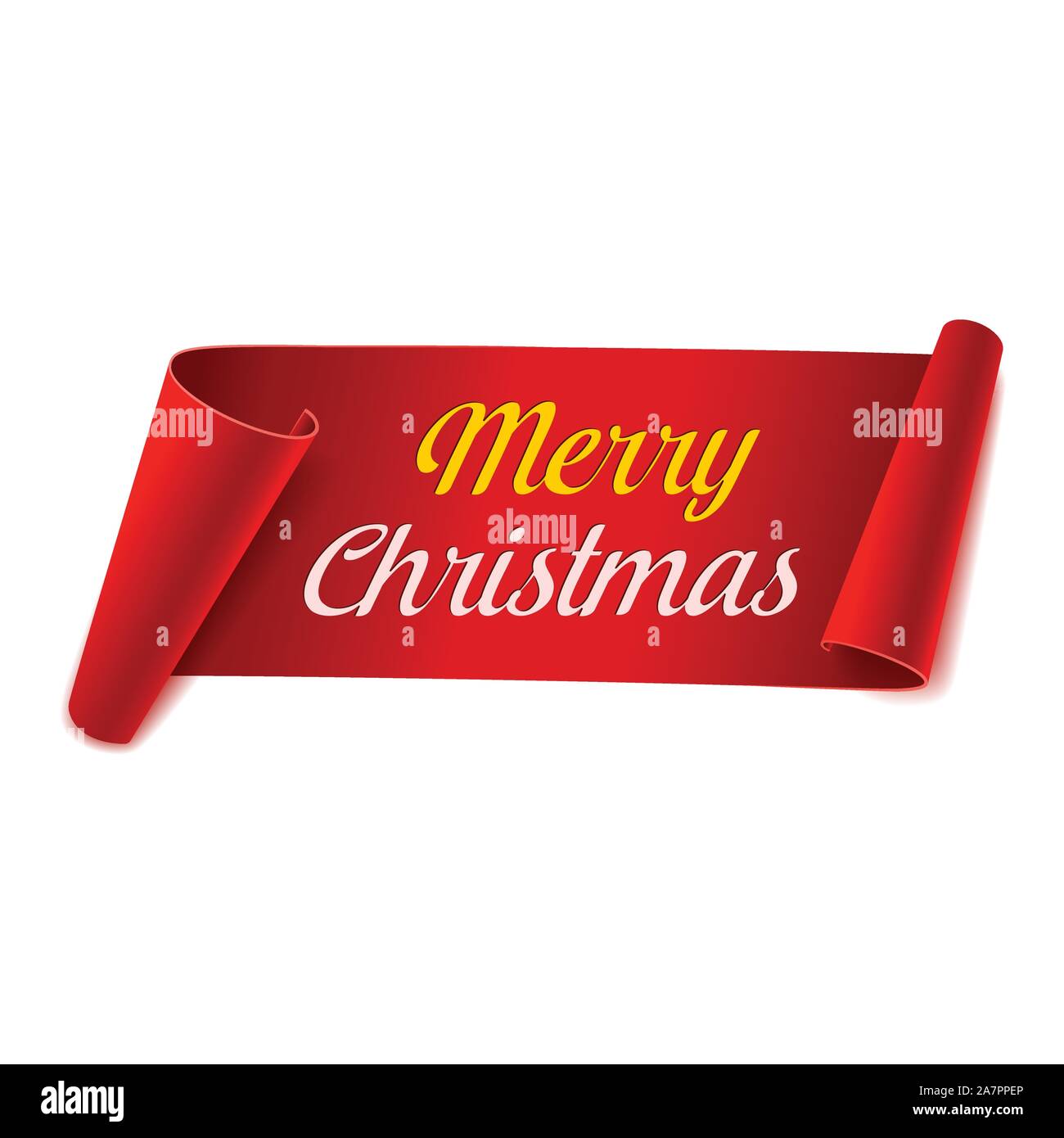 Merry Christmas Paper Banner Stock Vector Image & Art - Alamy