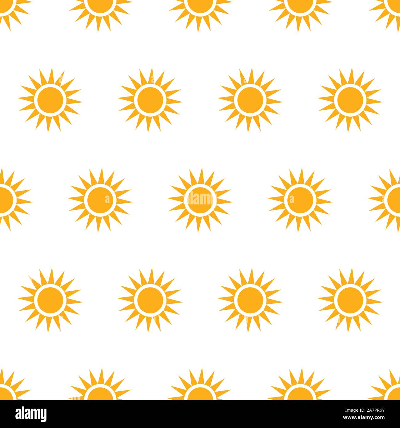Seamless pattern with suns on white background. Vector Illustration ...