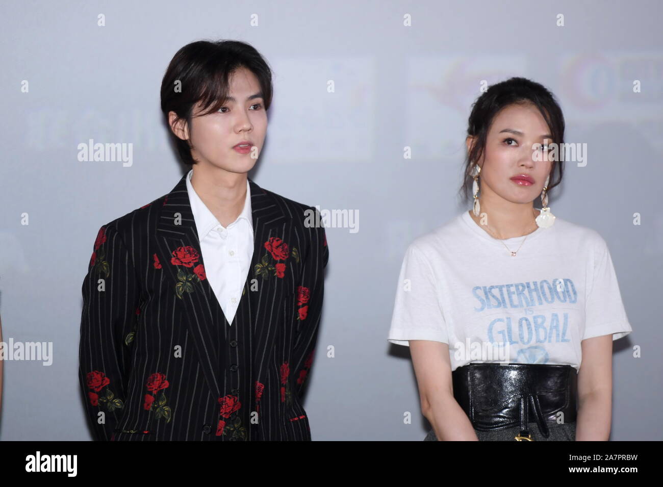Taiwanese model and actress Shu Qi, right, and Chinese singer and actor ...