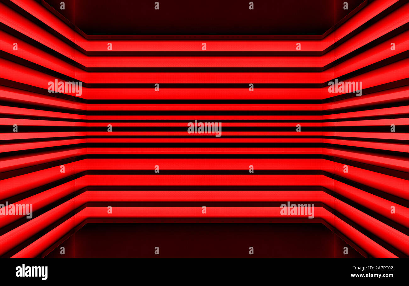 3d rendering. Dark red tone panel pattern wall room background Stock ...