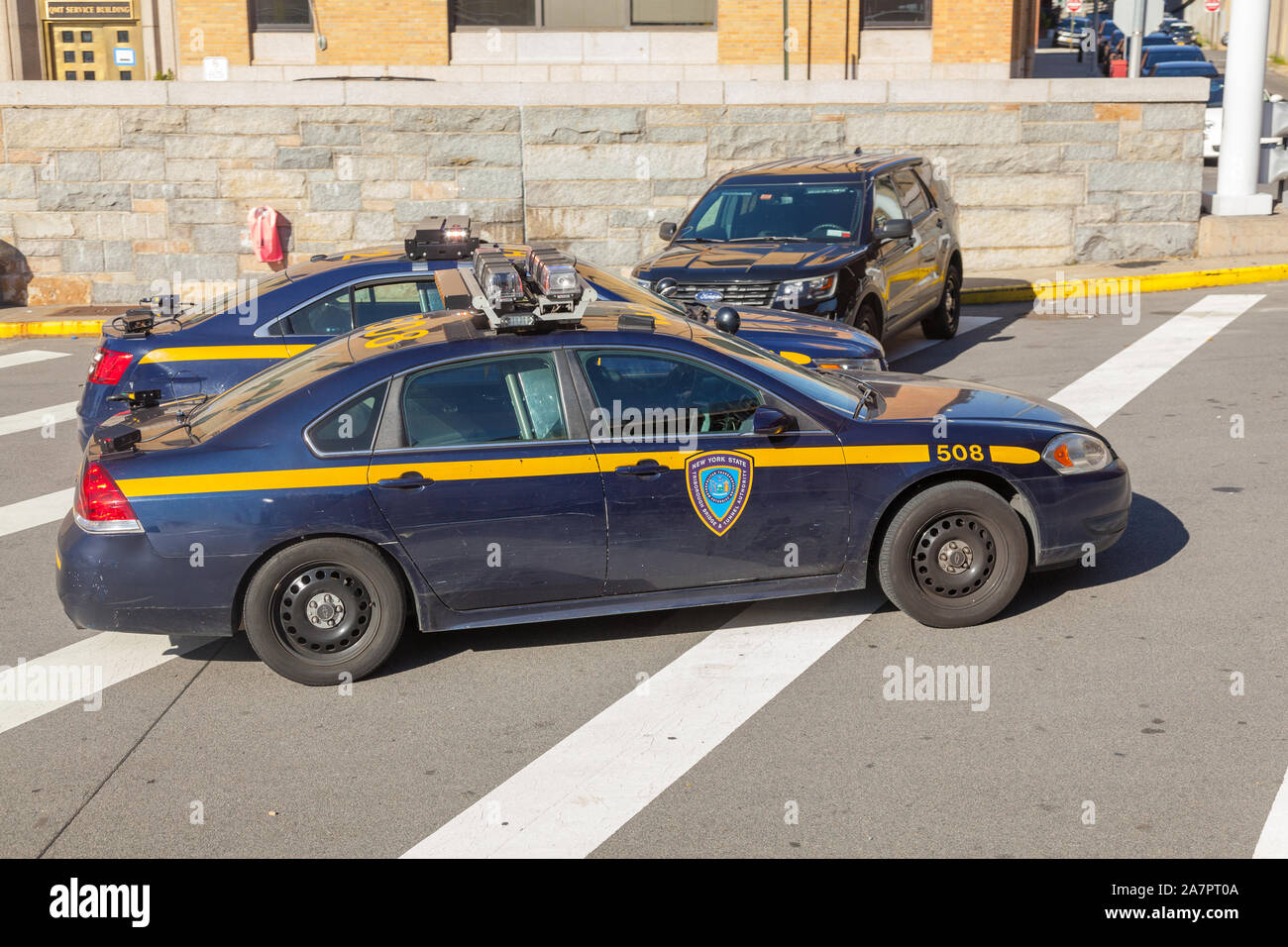 Cop cars, Queens, New York City, United States of America Stock Photo ...