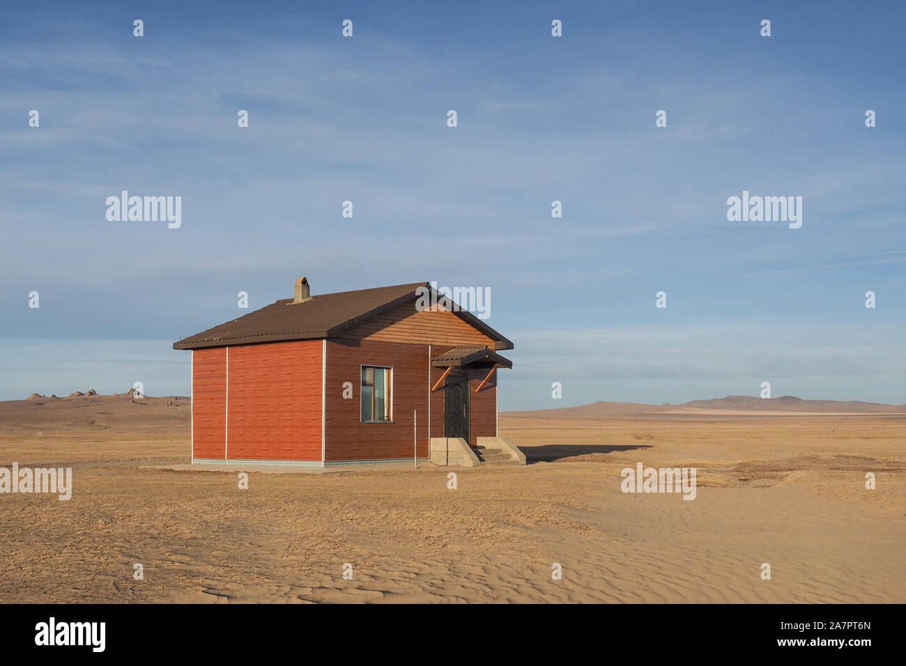 little house in a mongolian gibi desert Stock Photo - Alamy