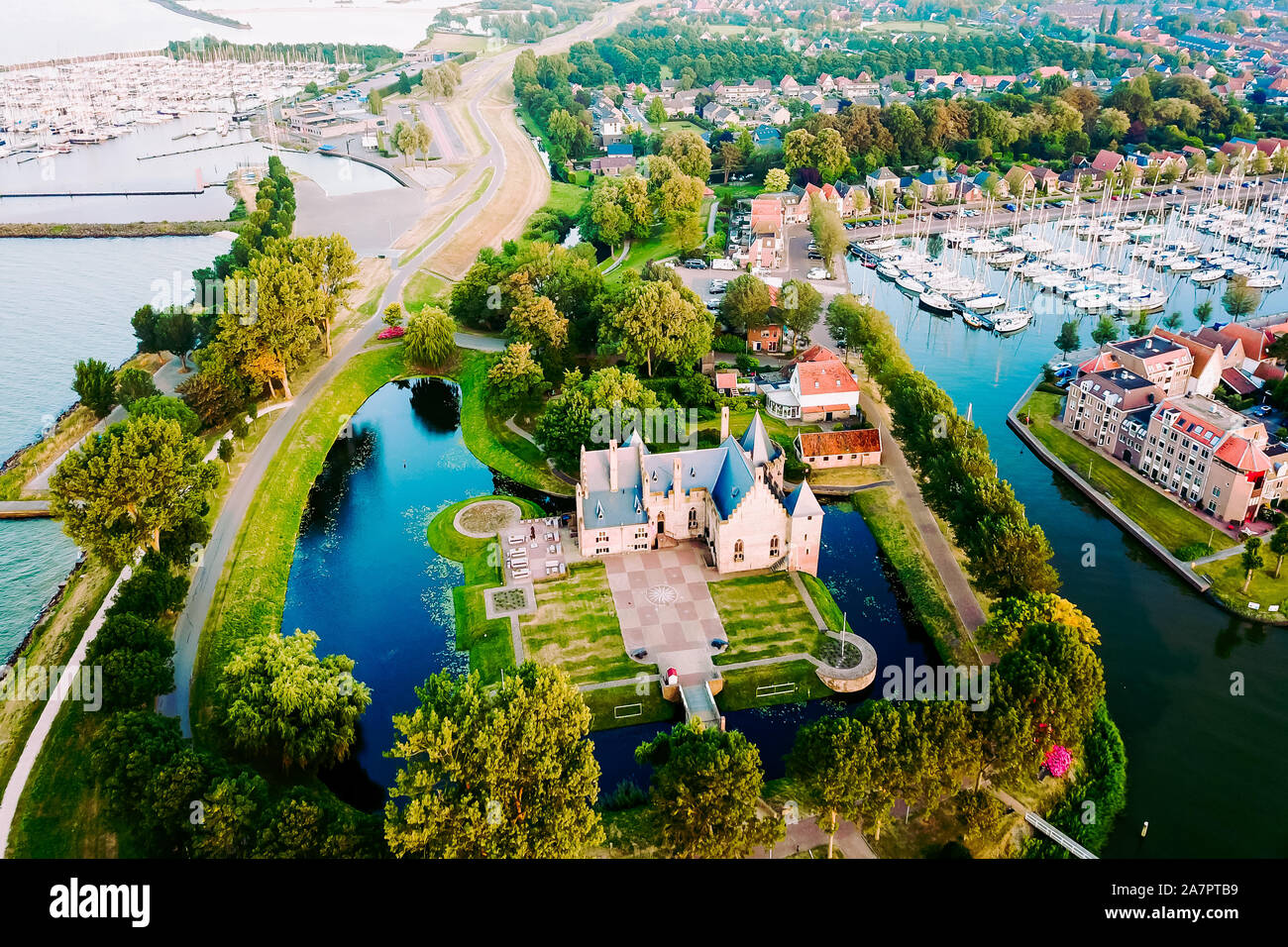 Moat Castle Aerial High Resolution Stock Photography and Images - Alamy