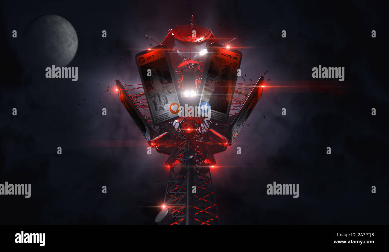 Future of social media with huge smartphone screens with like buttons ...