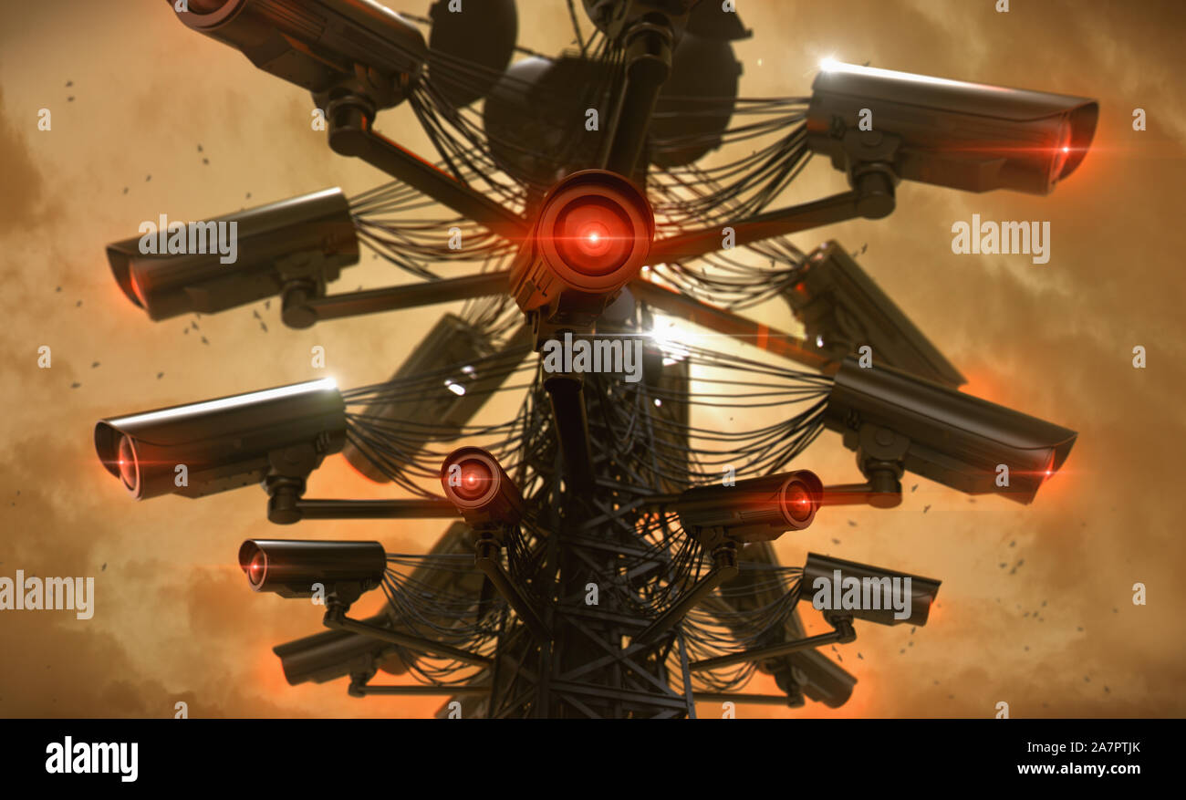 Cctv security tower hi-res stock photography and images - Alamy