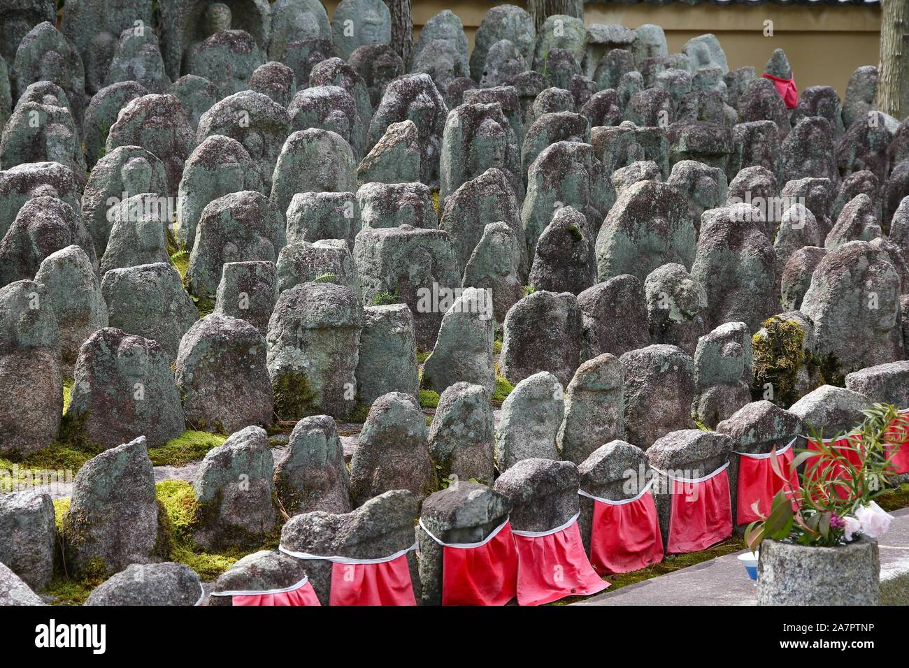 Kyoto, Japan - small jizo statues at famous Daitokuji (Daitoku-ji ...