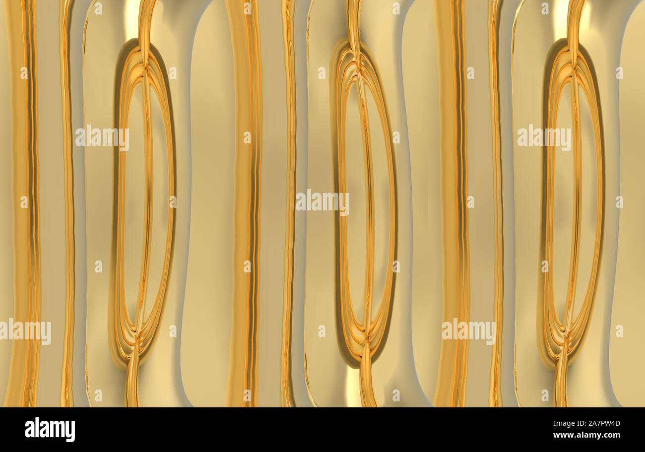 3d rendering. luxurious golden curve surface design wall background ...