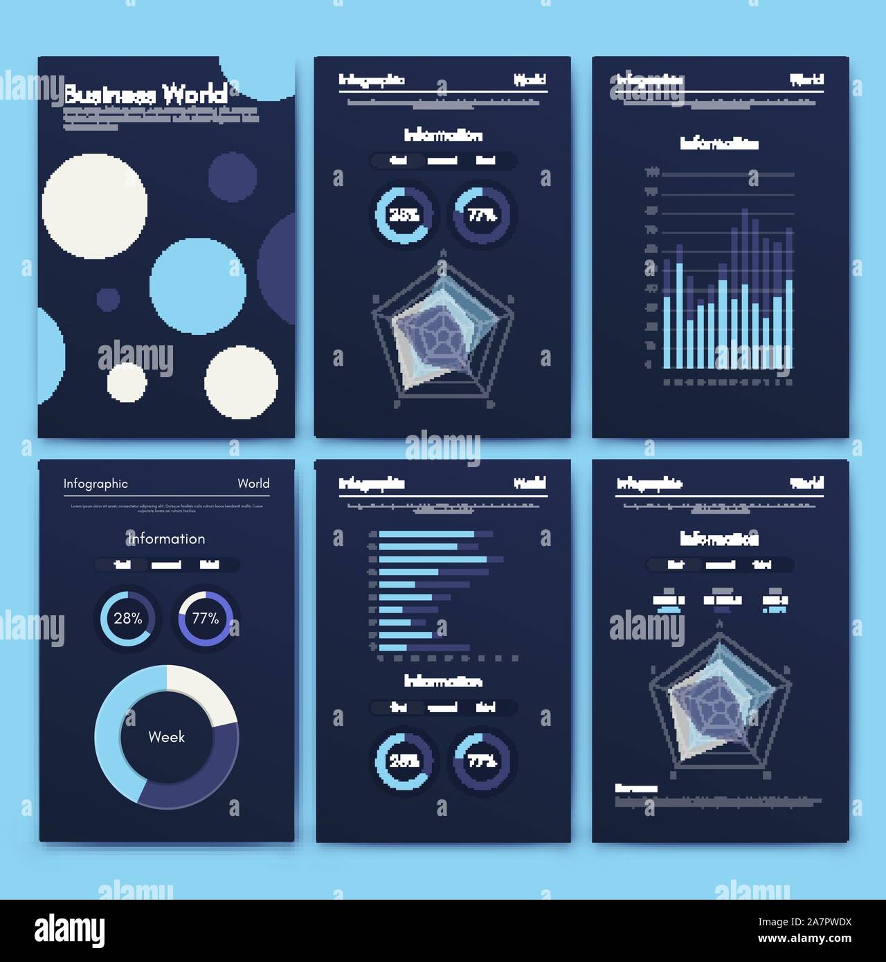 Modern infographic vector concept. Business graphics brochures. Used ...