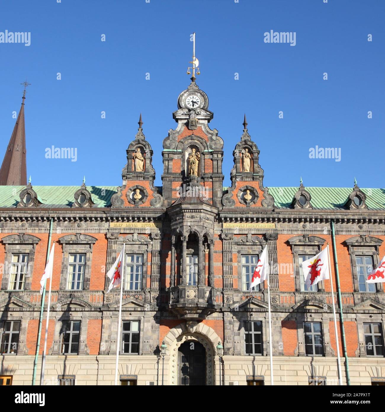 Malmo, Sweden - the Town Hall. City in Scania county (Skane in Swedish ...