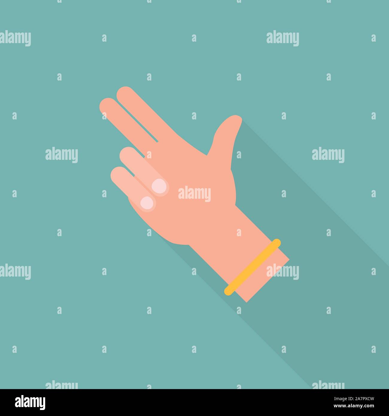 Hand icon, flat style Stock Vector Image & Art - Alamy
