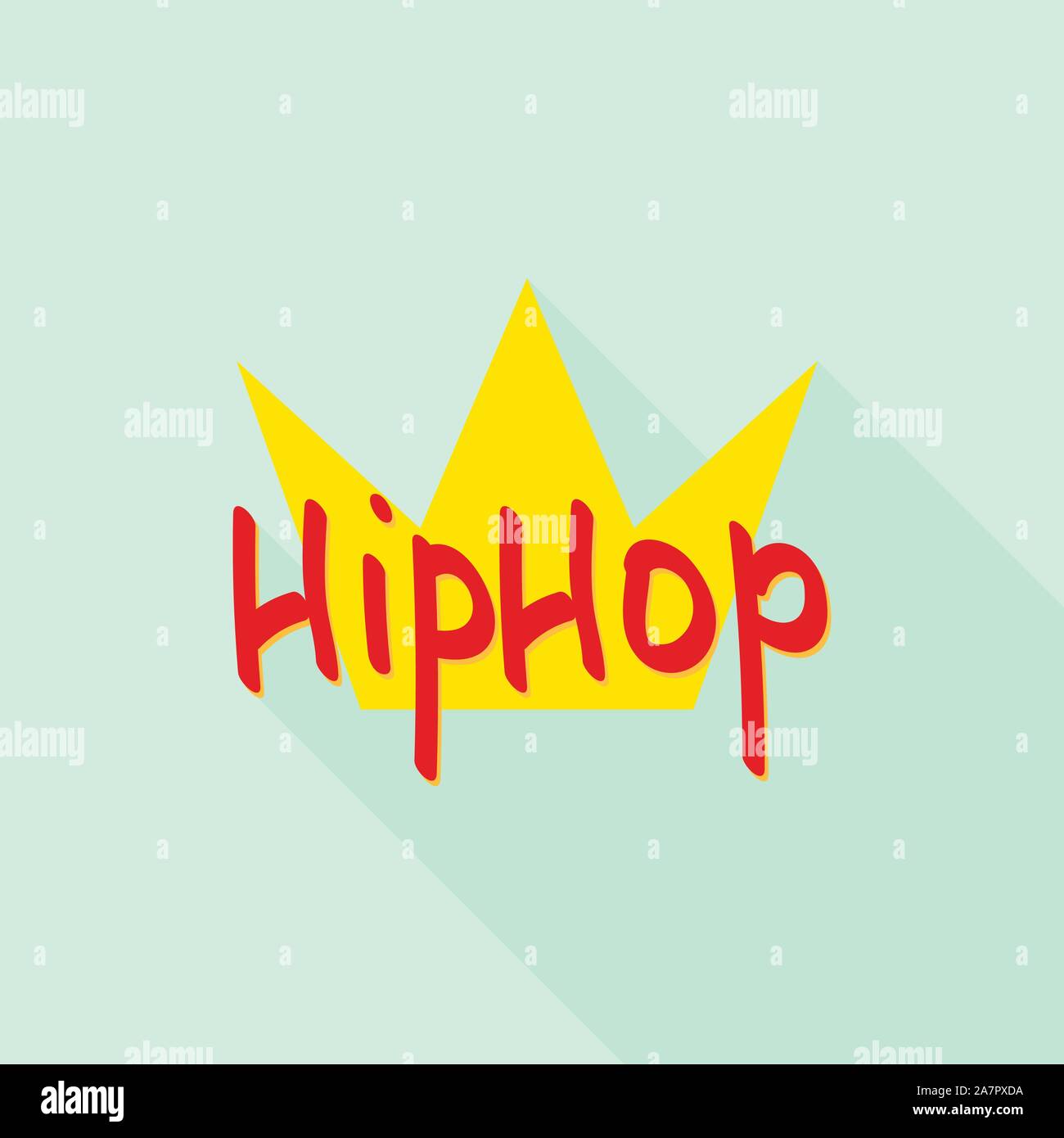 Hip hop crown icon, flat style Stock Vector Image & Art - Alamy