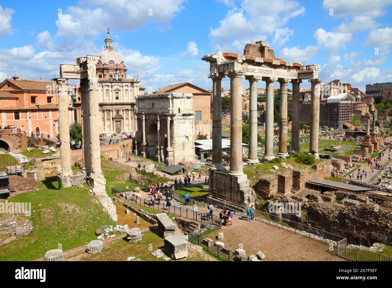 Roman Forum, ancient monument of Rome, Italy. Architecture in Europe ...