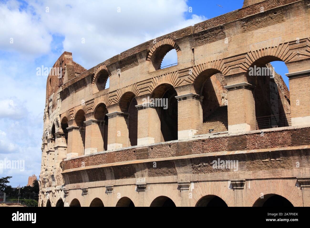 Colosseum in Rome, Italy - historical landmark. Roman ruin Stock Photo ...