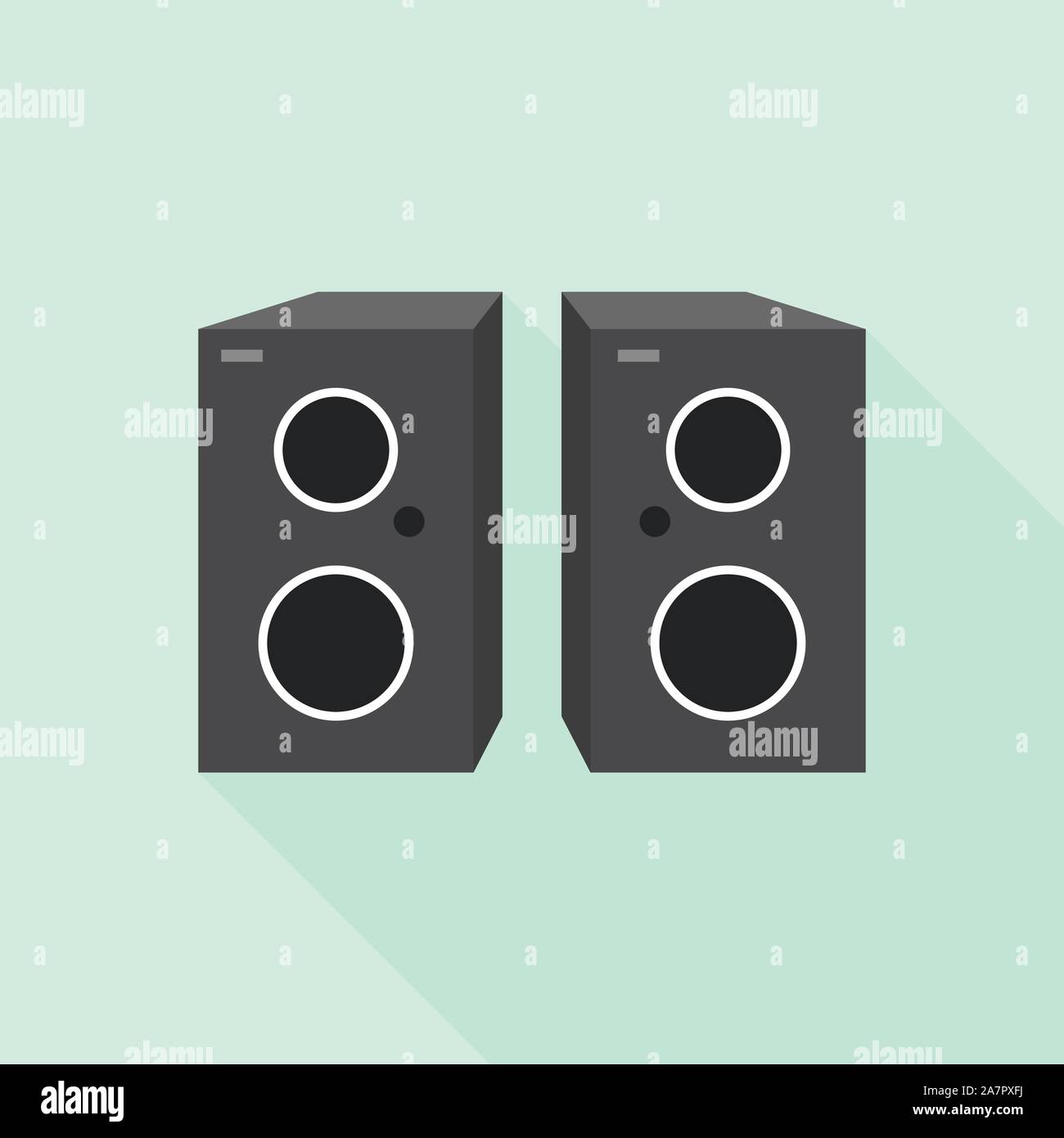 Music speakers icon, flat style Stock Vector Image & Art - Alamy
