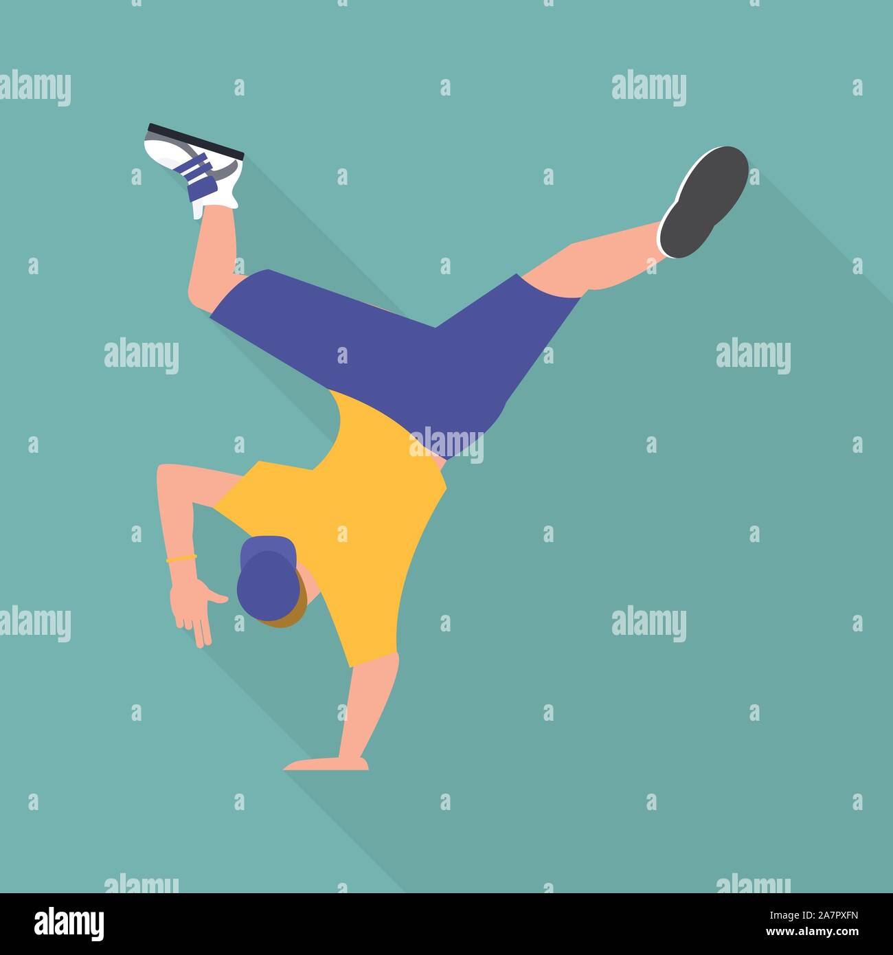 Silhouette dancer gymnast man Stock Vector Images - Alamy