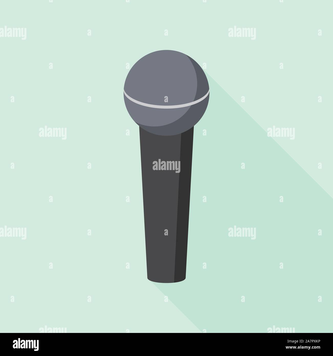 Karaoke microphone icon, flat style Stock Vector Image & Art - Alamy
