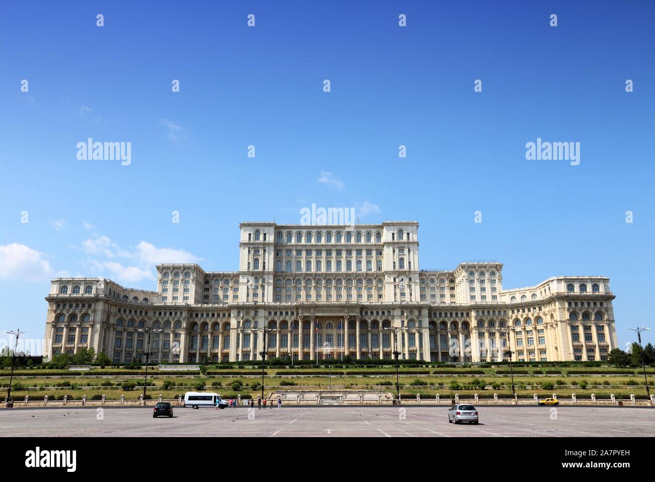 Parliament of Romania - landmark in Bucharest, Romanian capital city ...