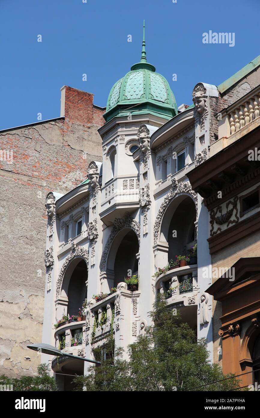 Belgrade, Serbia - old townhouse architecture in the capital city Stock ...