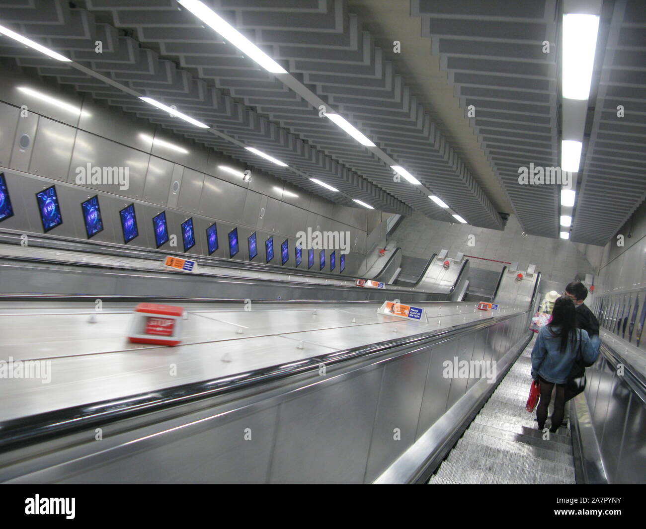 Escalator in a London Undergroung Sttion in London, UK Stock Photo - Alamy