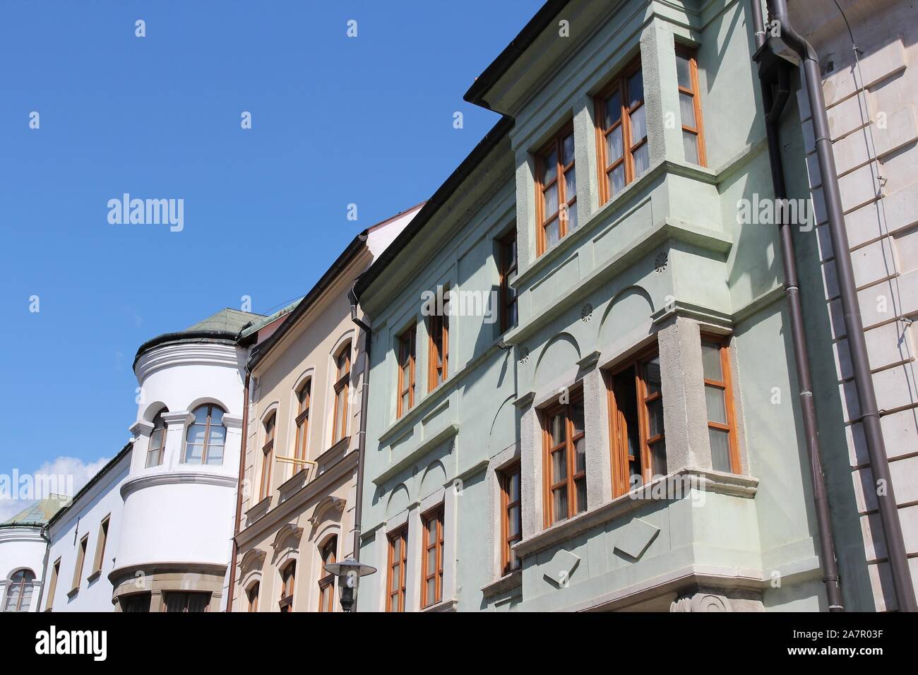 Bratislava, capital city of Slovakia. Old apartment buildings Stock ...