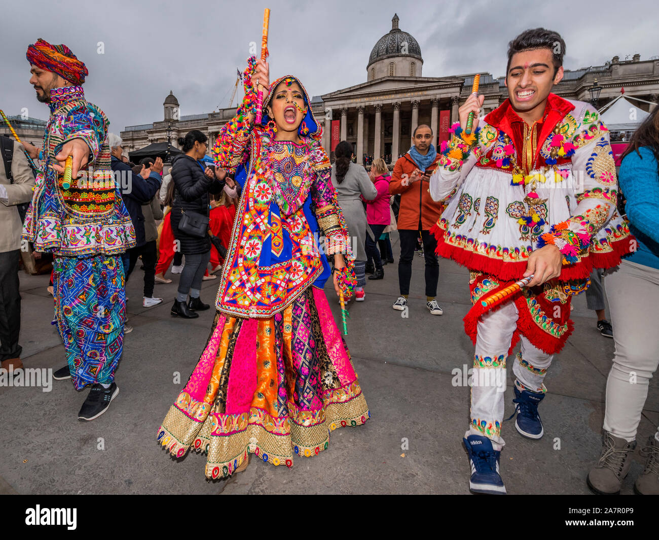London, UK. 3rd Nov 2019. The Garba as all are welcomed to join in the ...