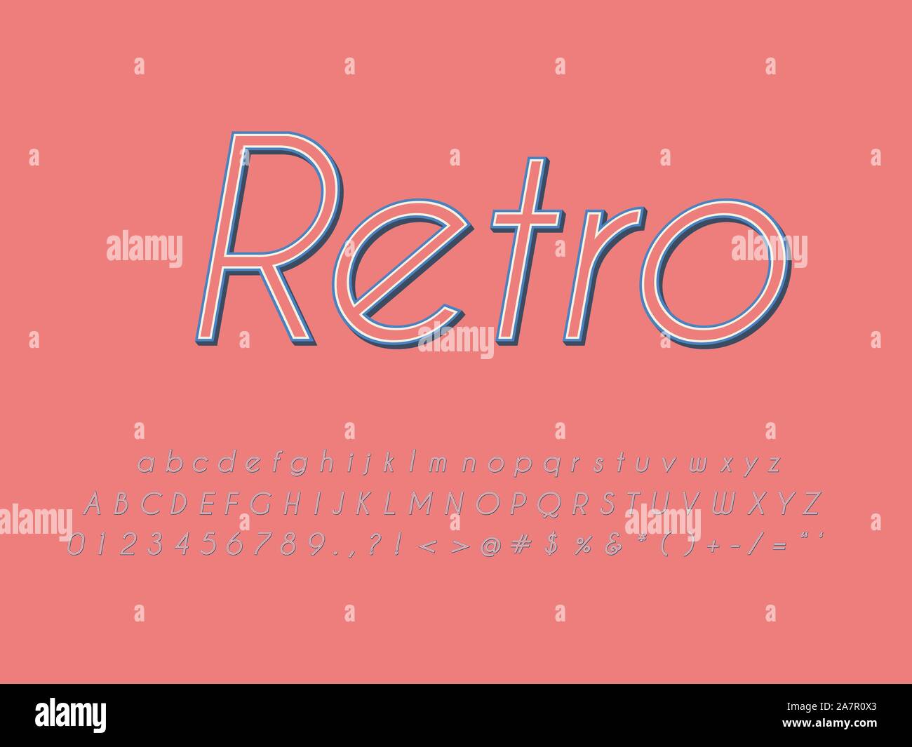 Retro color font and alphabet. Stock vector Stock Vector Image & Art ...