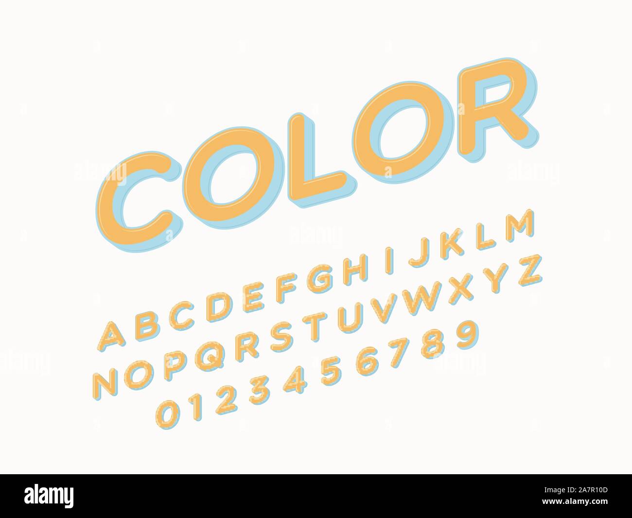 Retro color font and alphabet. Stock vector Stock Vector Image & Art ...