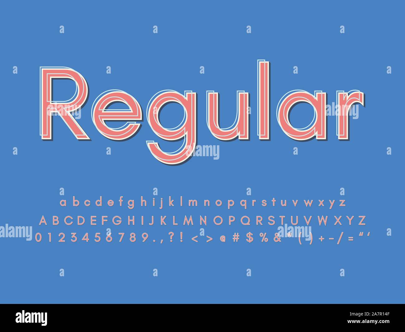 Retro color font and alphabet. Stock vector Stock Vector Image & Art ...